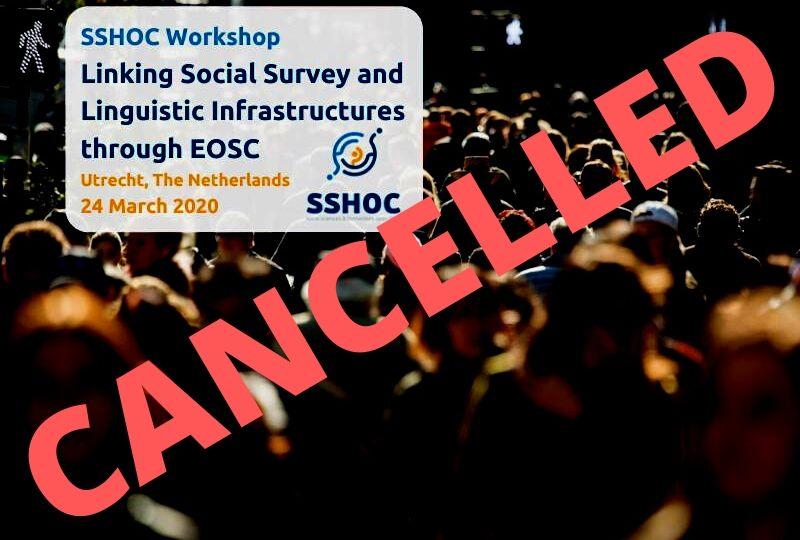 SSHOC Workshop - Linking Social Survey and Linguistic Infrastructures through EOSC | SSHOPENCLOUD
